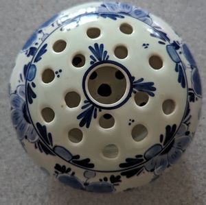 Regina Pottery | Other | Regina Pottery Delft Holland Flower Frog Vase ...